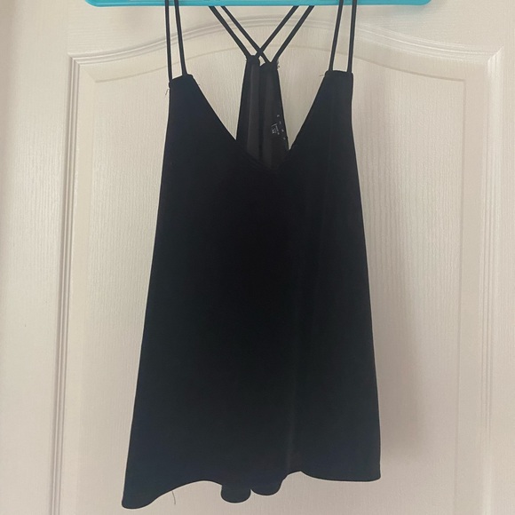 Snap | Tops | Snap Black Velvet Tank Top | Poshmark
